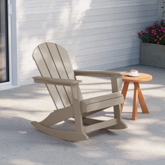 "Westintrends Malibu Rocking Chair Outdoor, All Weather Poly Lumber, 29 ...