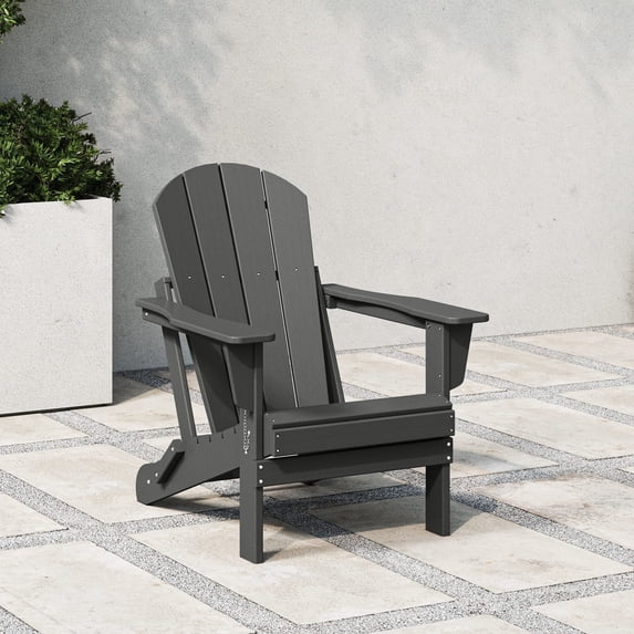WestinTrends Malibu Outdoor Folding HDPE Adirondack Chair - Walmart.com