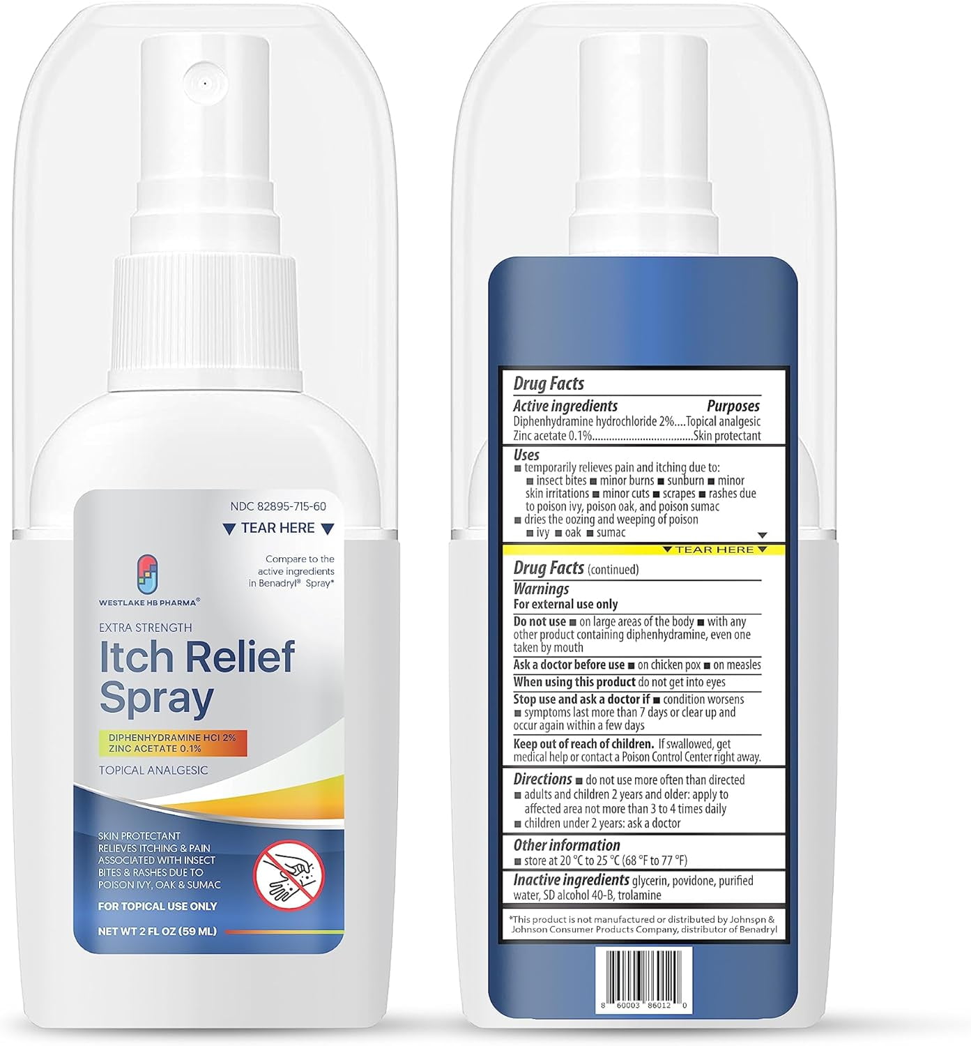 Westlake Extra Strength Itch Relief Spray Fast Acting Relief For