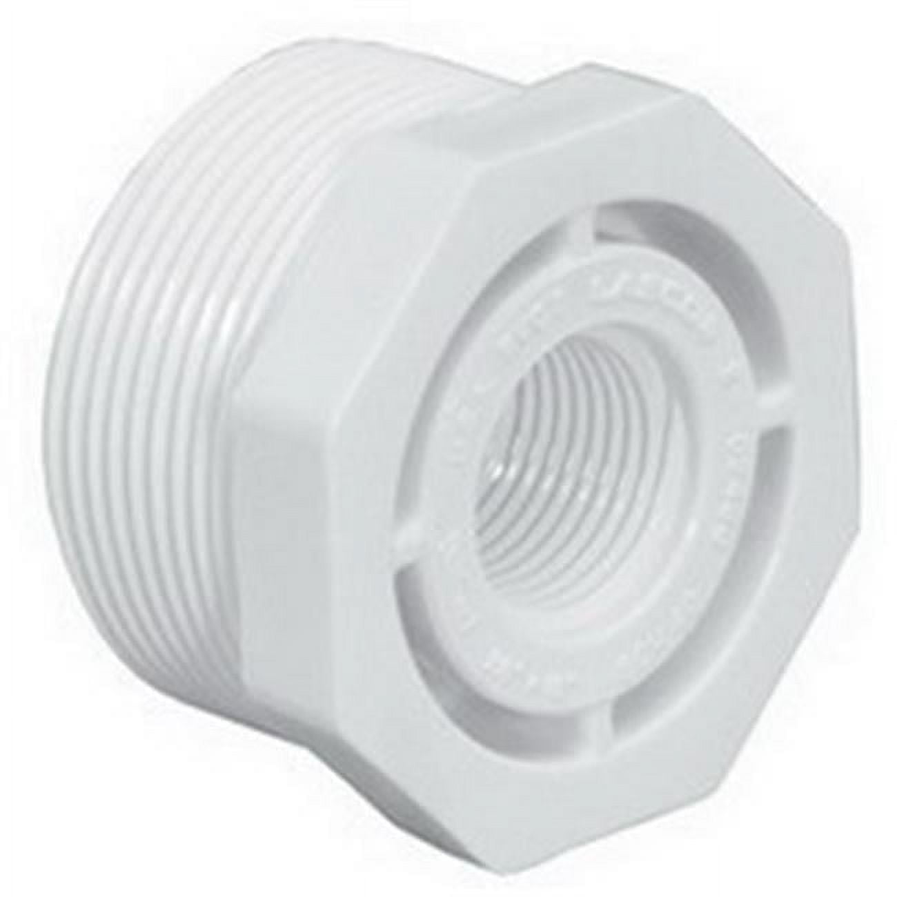 Westlake Pipe & Fittings Reducing Bushing, 1/2 x 1/4 in,NPT, PVC 439072 ...