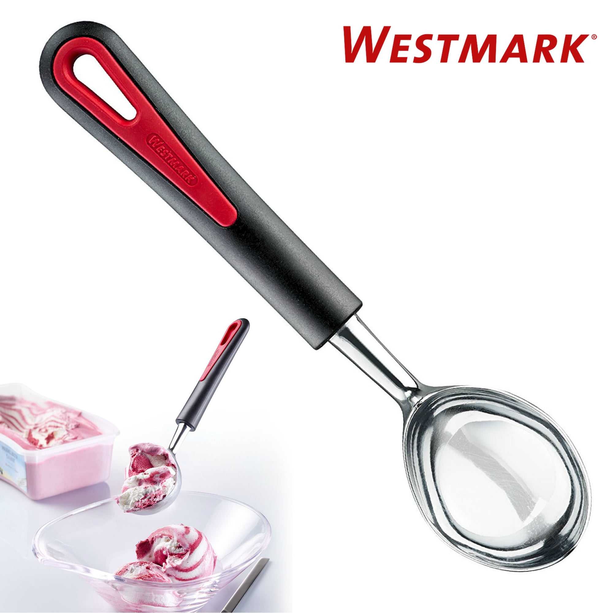 Westmark Germany Gallant Heavy Duty Chrome Ice Cream Scoop (Red / Black ...