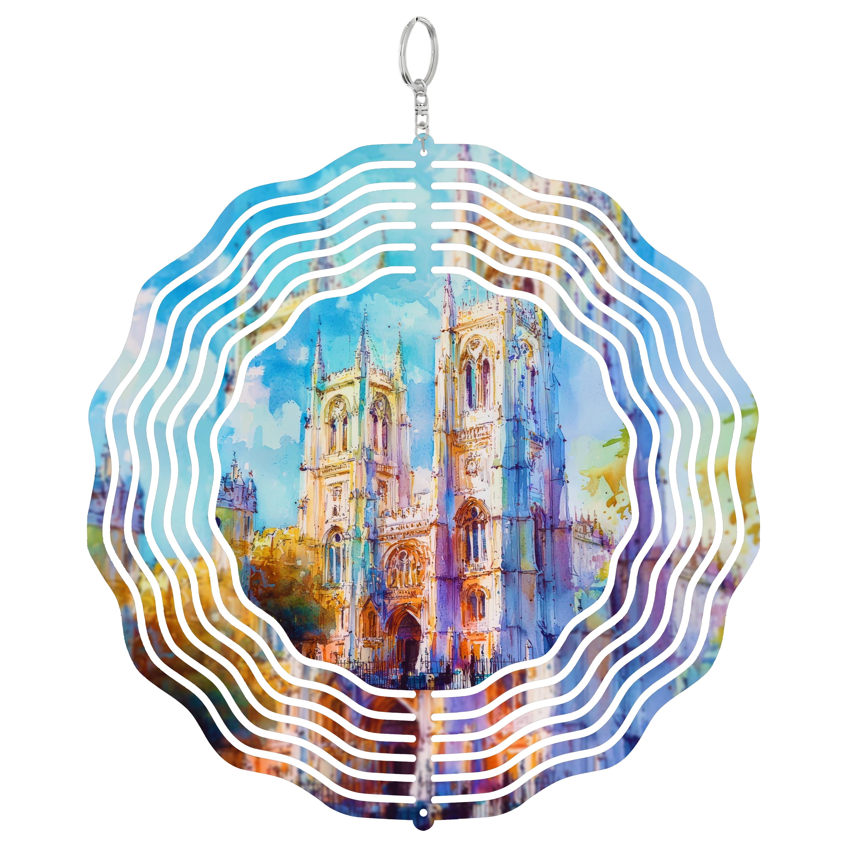 Westminster Abbey 3D Wind Spinner Laser Cut Metal Hanging Ornament ...
