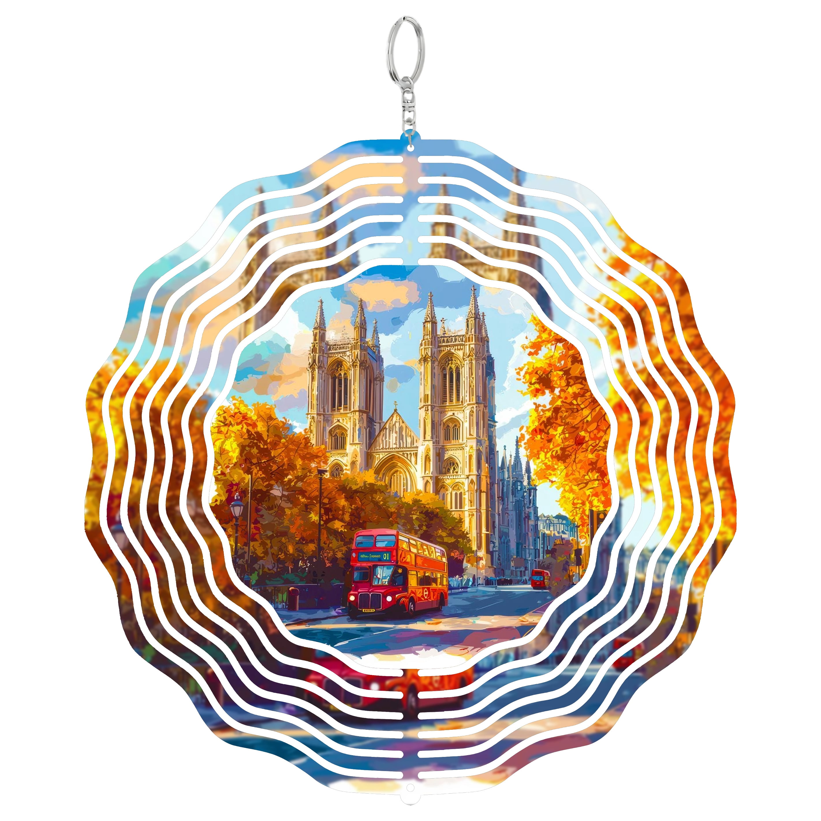 Westminster Abbey London 3D Wind Spinner Metal Kinetic Garden Ornament ...