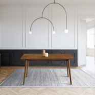 Alfredo Rectangular Dining Table Natural Walnut - Walmart.com