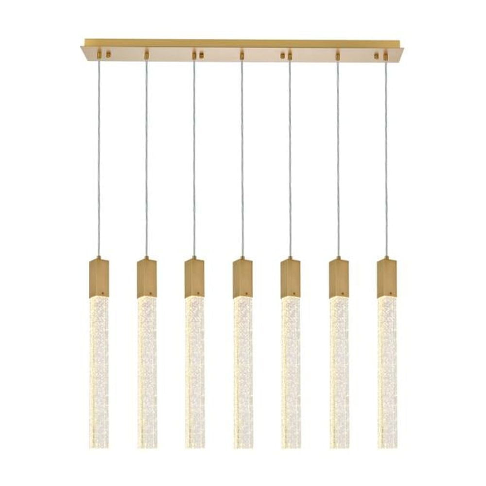 Weston 7 lights pendant in satin gold - Walmart.com