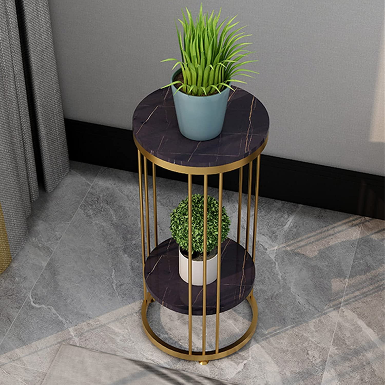 Weston Crafts Side Table Tall Plant Stand Round Side Tables Metal ...