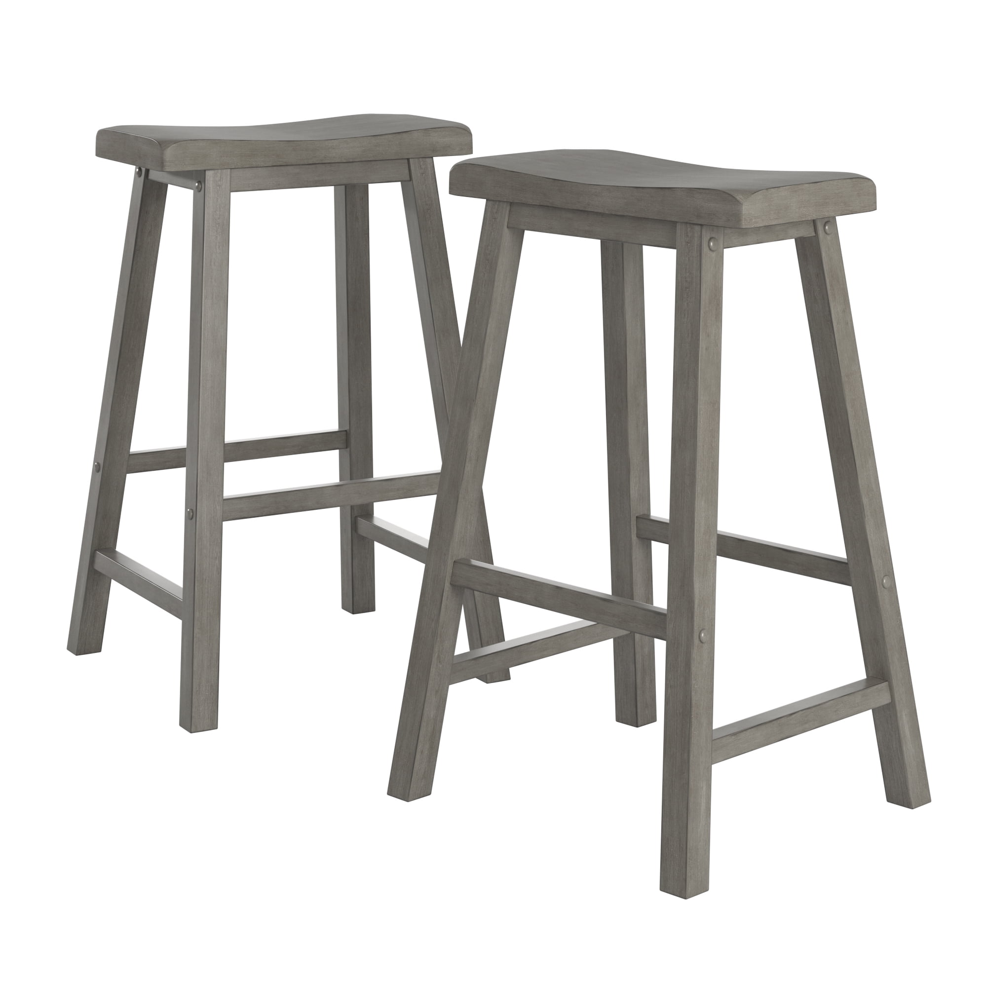 Free Shipping! Weston Home Wooden Bar Stools, 29-inch Saddle Seat, Set ...