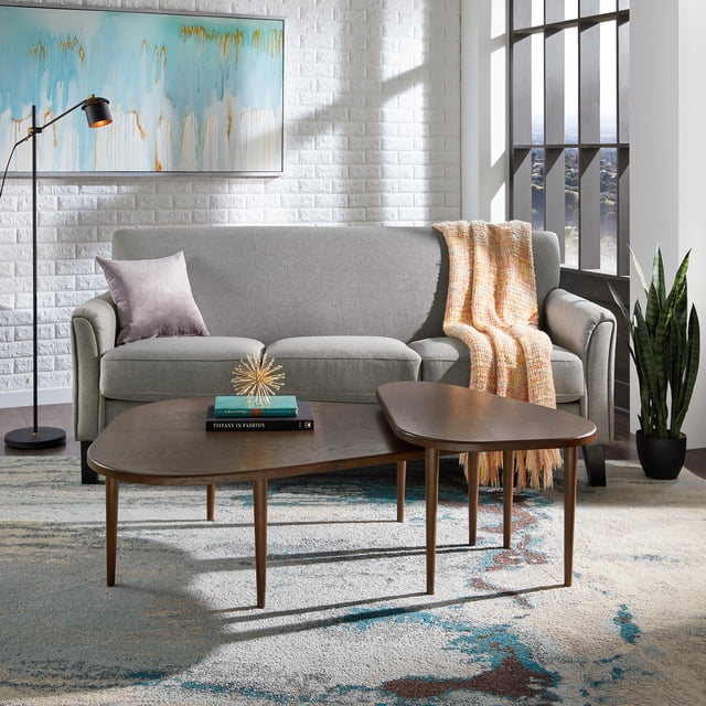 Weston Home Teardrop Nesting Coffee Tables - Modern Design - Walmart.com