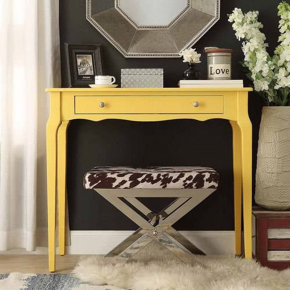Weston Home Catalpa Console Table, Yellow - Walmart.com