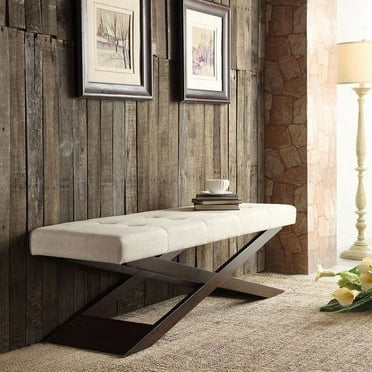 VIRTRON 47 Inch Modern Farmhouse Sliding X Barn Door Litterbox Bench ...