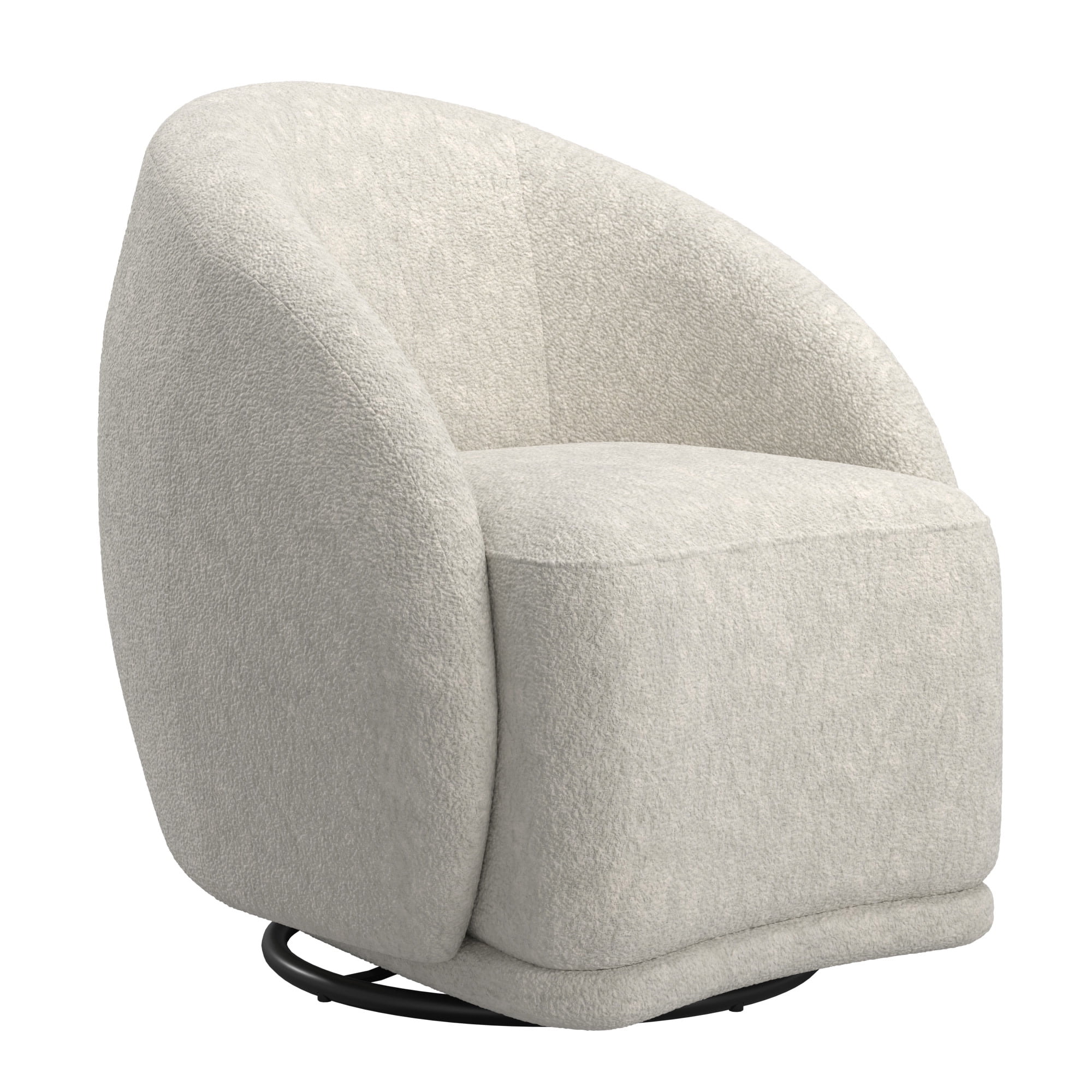 Weston Home Cirea Jacquard Velvet Swivel Accent Chair, Cream - Walmart.com