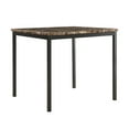 Weston Home Declan Faux Marble Counter Height Dining Table, Black/Brown ...