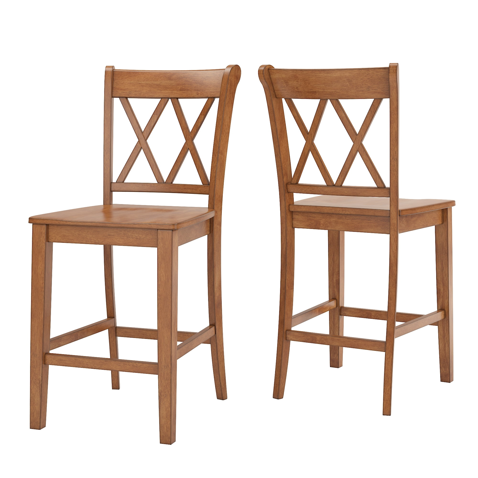 Free Shipping! Weston Home Farmhouse Double X Back Solid Wood Counter ...