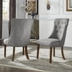 Weston Home Kirk Button Tufted Slope Arm Linen Dining Chair, Set of 2 ...