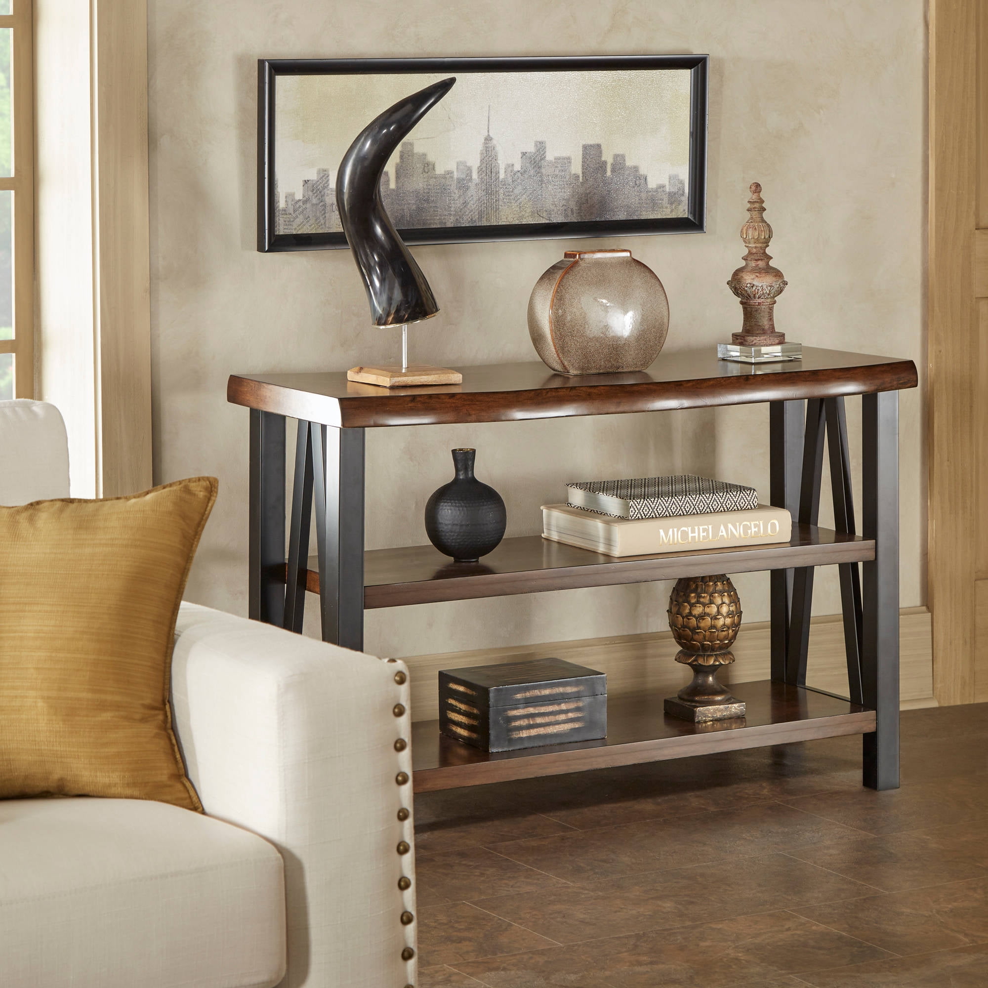 Weston Home Metal Base Sofa Table - 47.8 x 18 x 30 - Walmart.com