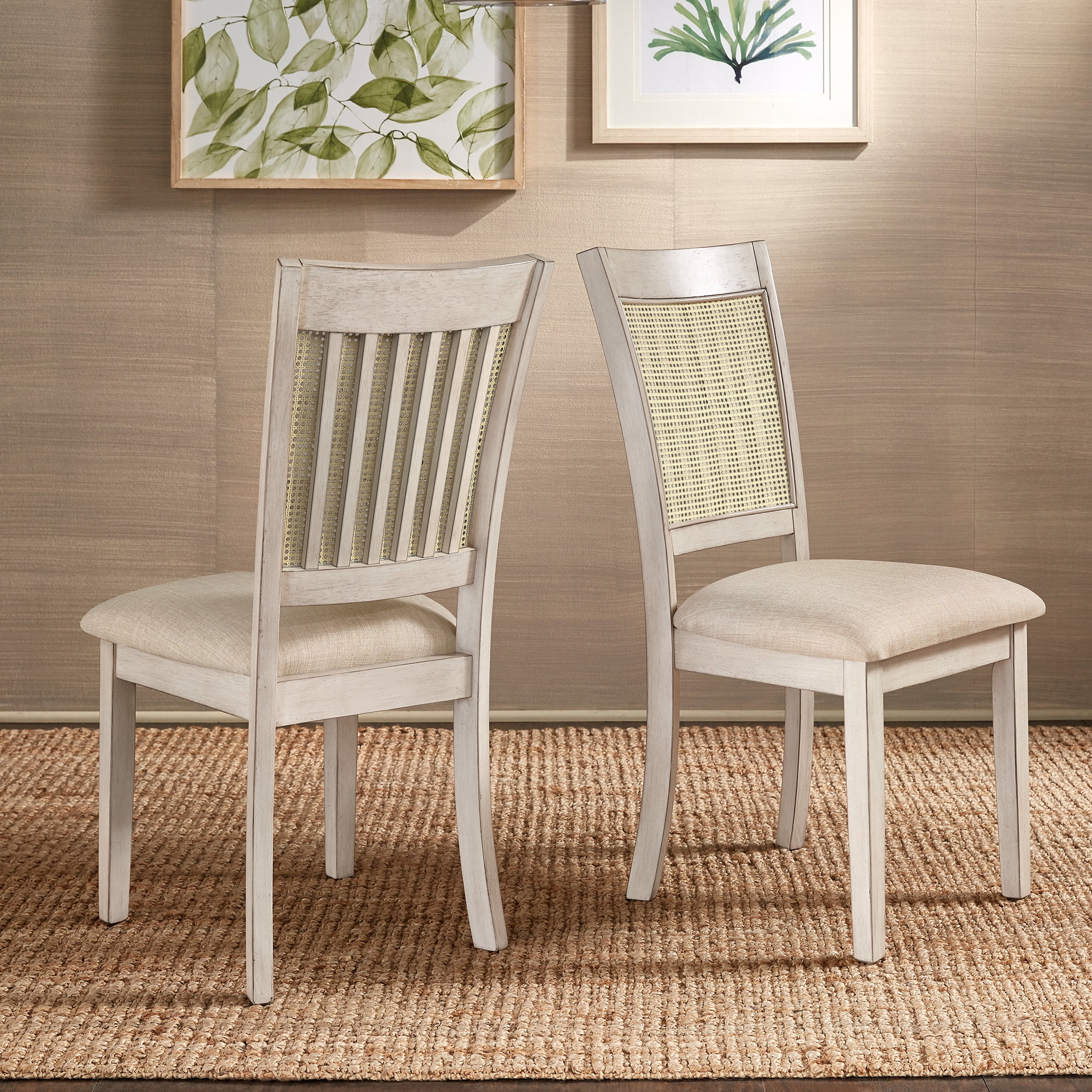 Free Shipping! Weston Home Cane Slat Back Dining Chair Set of 2 ...