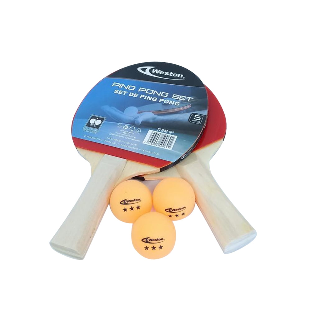 Weston Table Tennis Rackets - Set 2 Rackets and 3 balls - Walmart.com