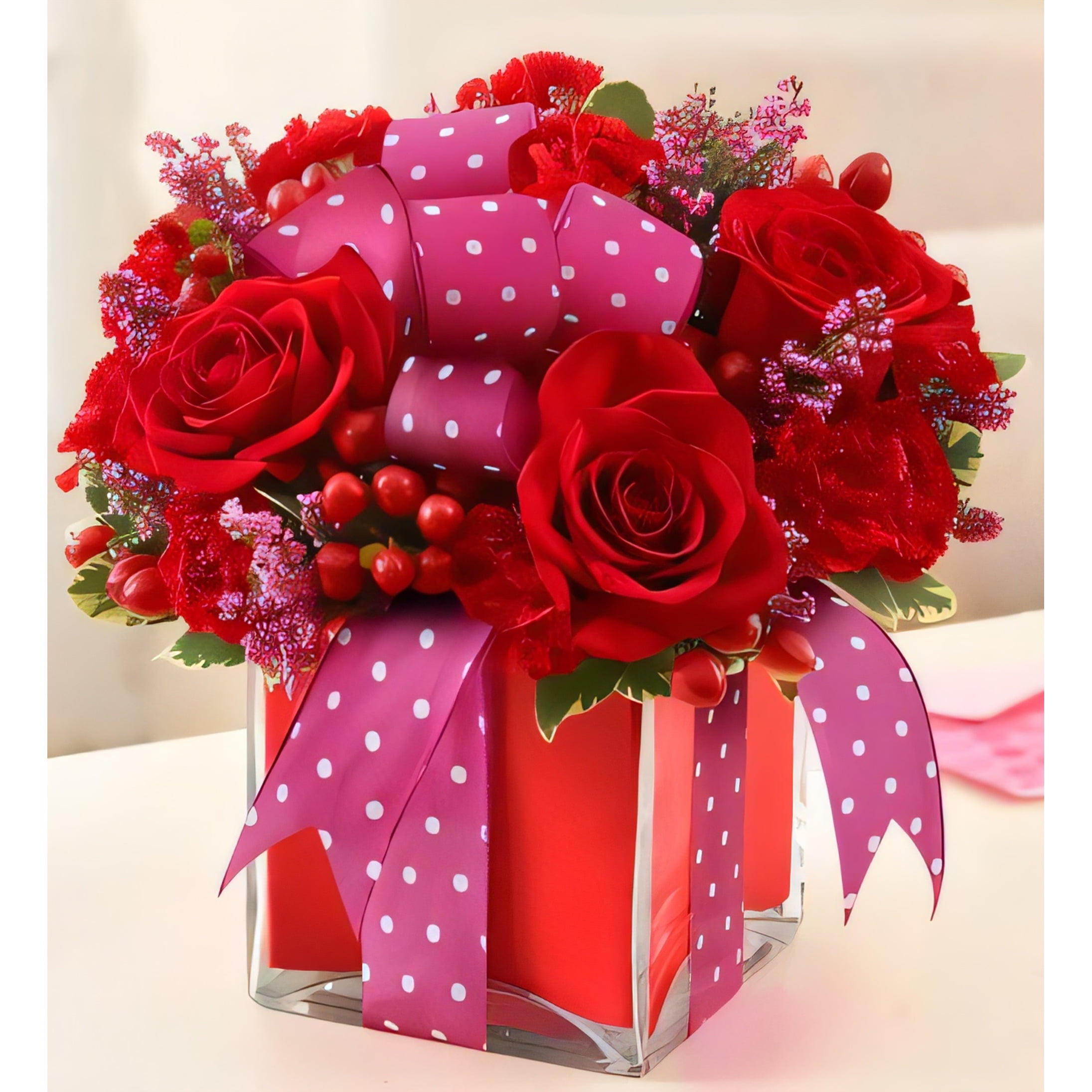 Westpark Flowers - Floral Concepts All Wrapped Up Red - Walmart.com
