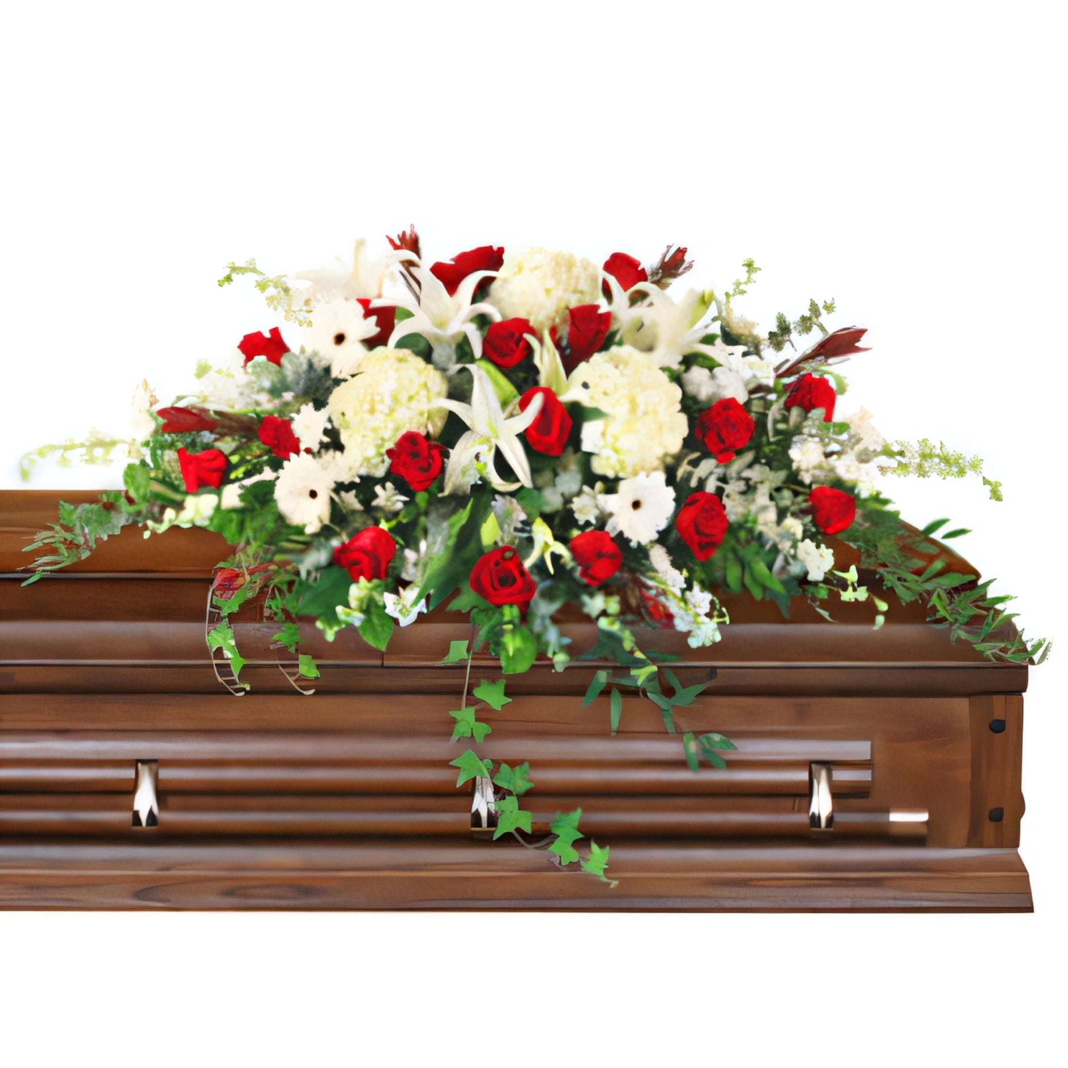 Westpark Flowers - Floral Concepts Peace Always Red & White Casket ...
