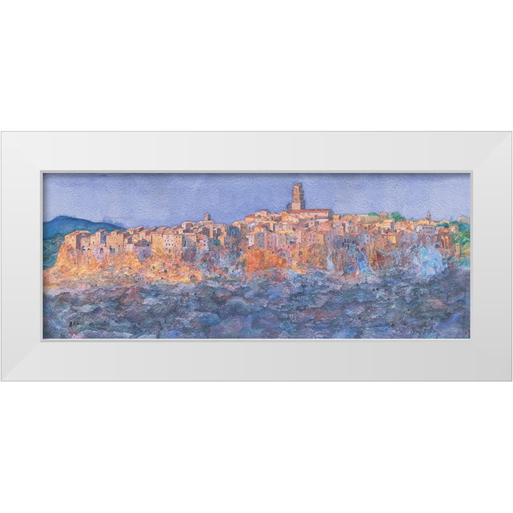 Westphal, Ralf 18x9 White Modern Wood Framed Museum Art Print Titled - Pitigliano - Walmart.com