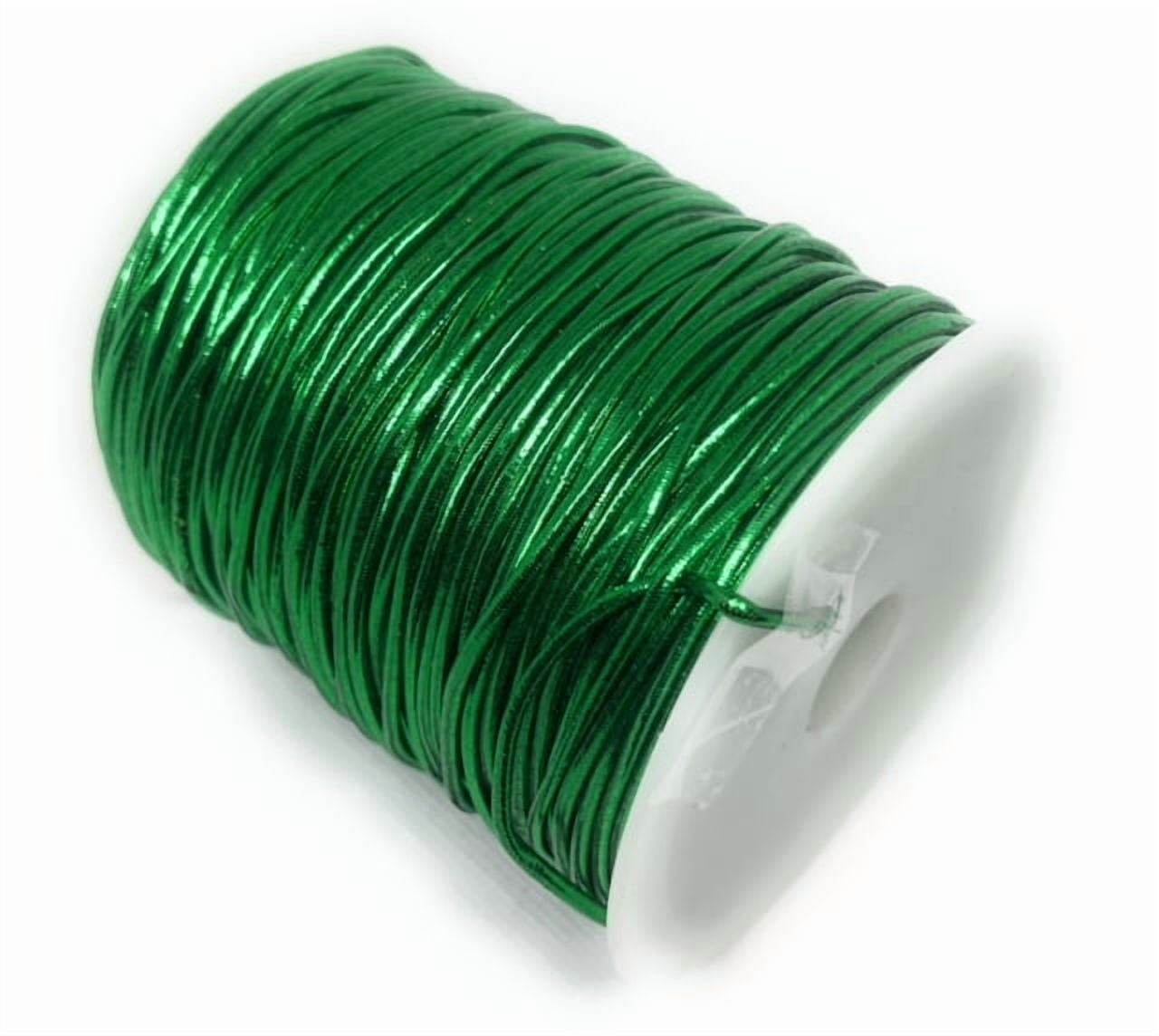 Weststone Qty 1 roll Green - 300ft x 2mm Round Metallic Stretch Cord ...