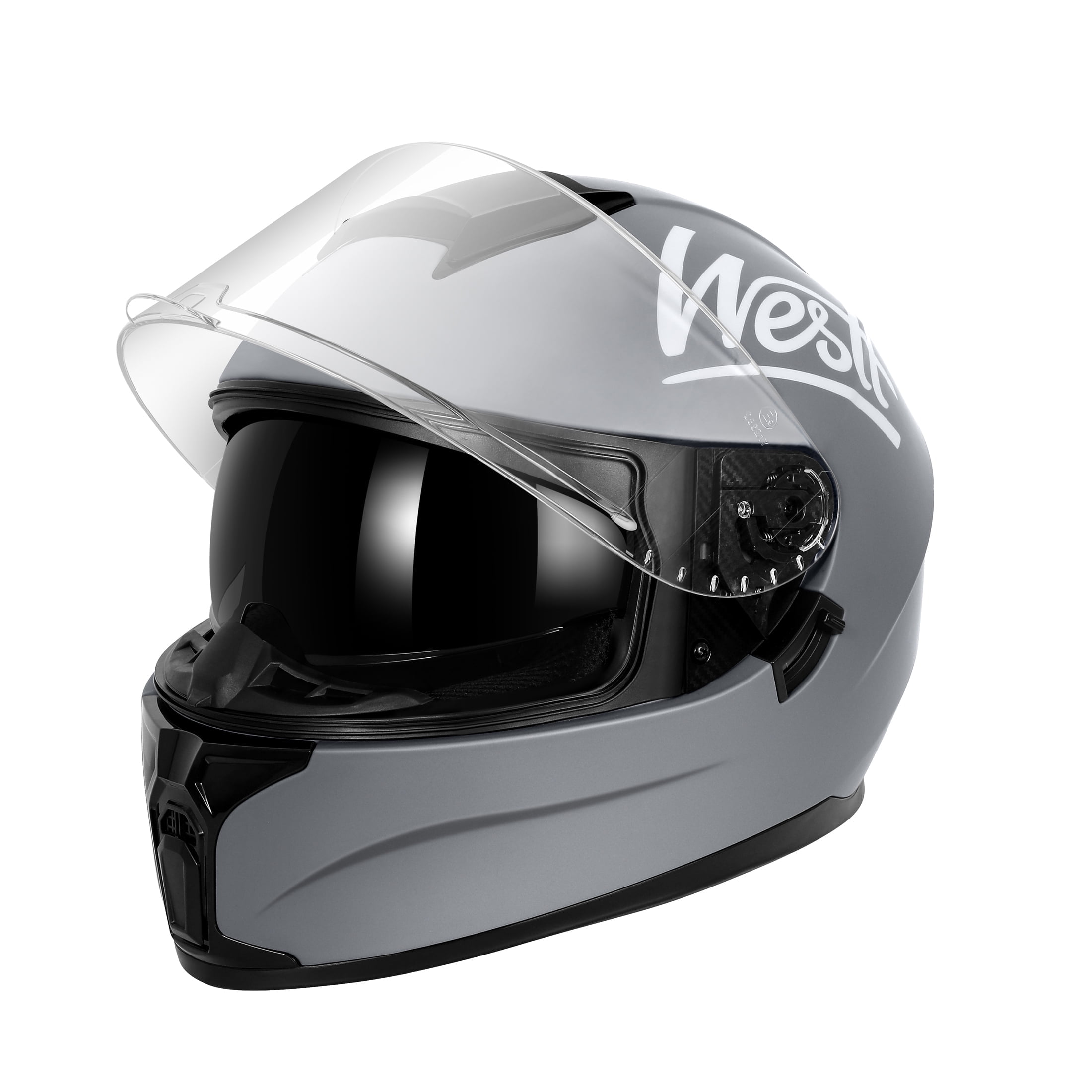 Westt Full Face Helmet - Motorcyle Helmet with Dual Visor DOT Approved ...
