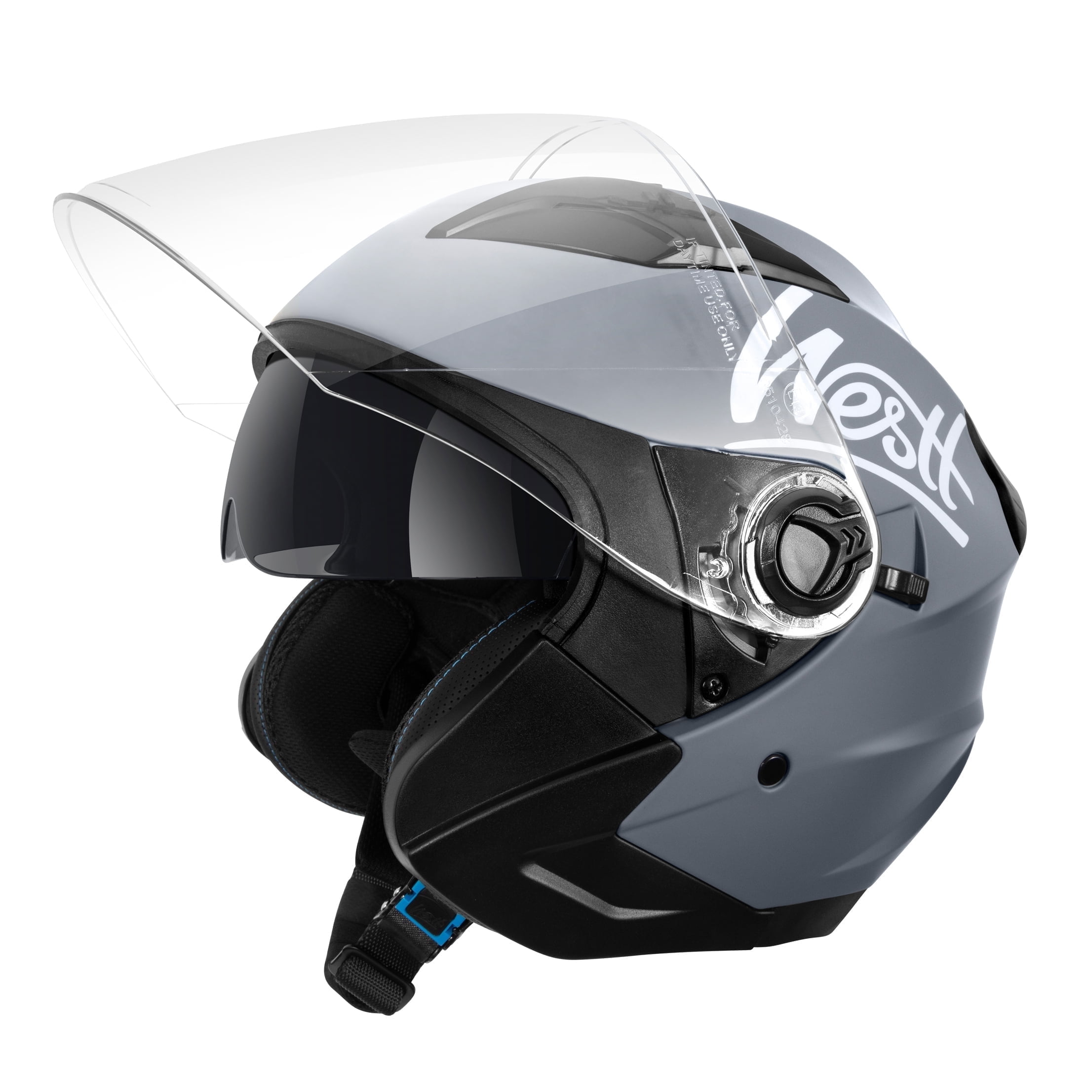 Westt Helmets for Adults– Open Face Helmet with Dual Sun Visor ...