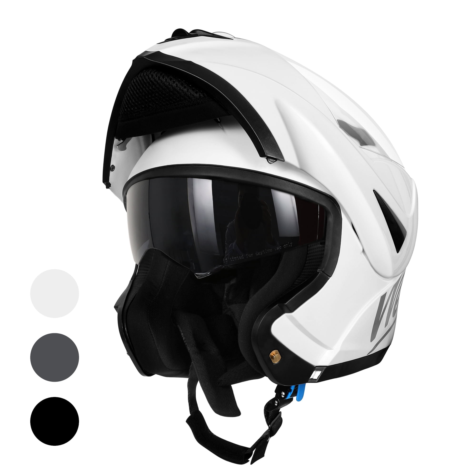 Martian Motorcycle Modular Full Face Helmet Flip up Dual Visor Sun ...