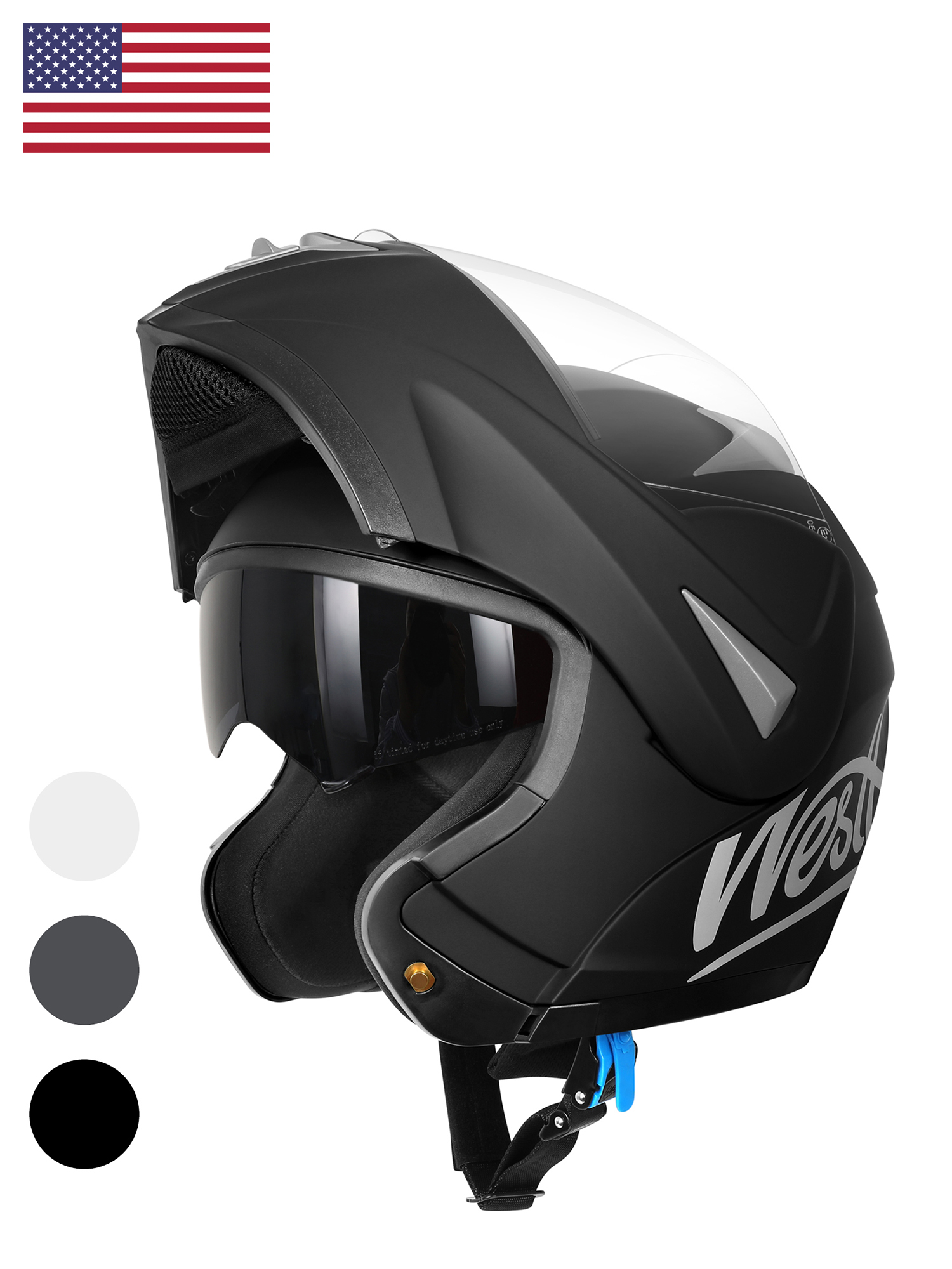 Westt Motorcycle Helmets for Adults Modular Motorbike Helmet ATV Helmet ...