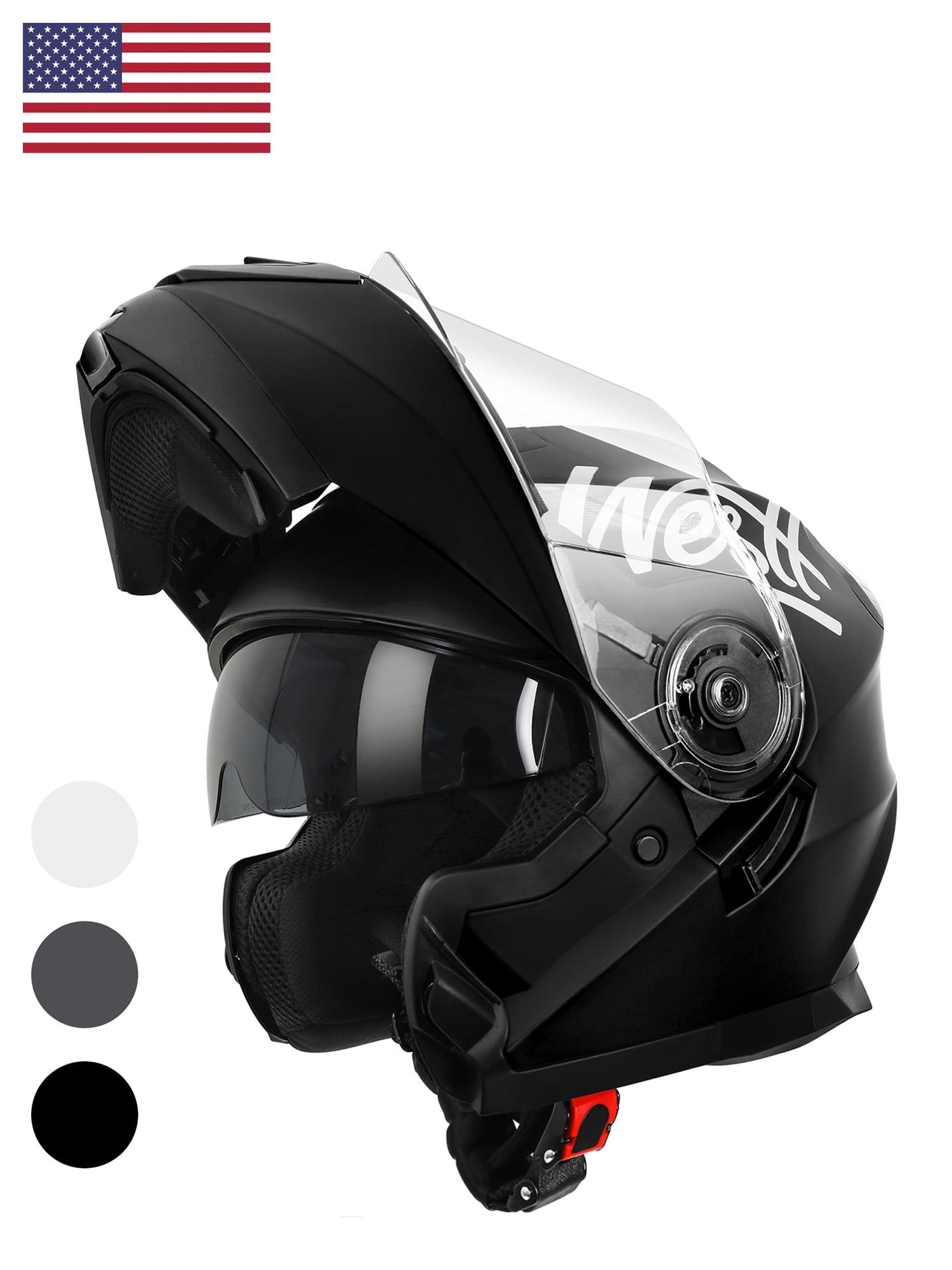 Westt Open Face Motorcycle Helmet - Motocross Helmet Liftable Chin ...