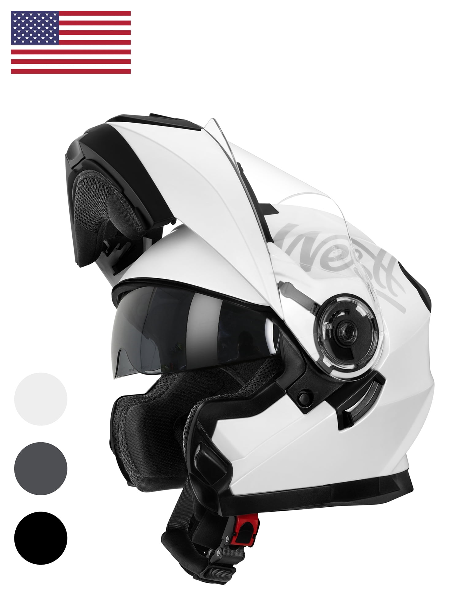 Westt Torque X Motorcycle Helmet - Modular Helmet Street Legal ...