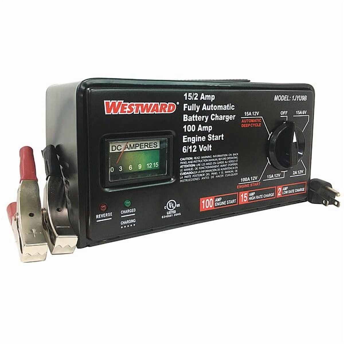 Westward Battery Charger,6/12V (A),100 A Start 1JYU9 - Walmart.com