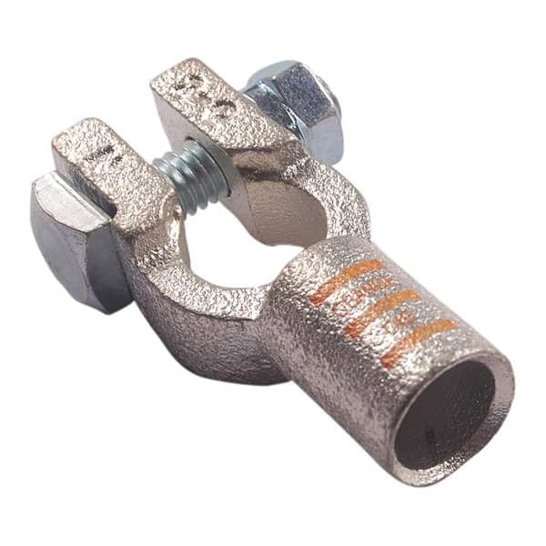 Straight Battery Terminal, 2/0 ga., Orange, Includes: 5/16 in Bolts ...