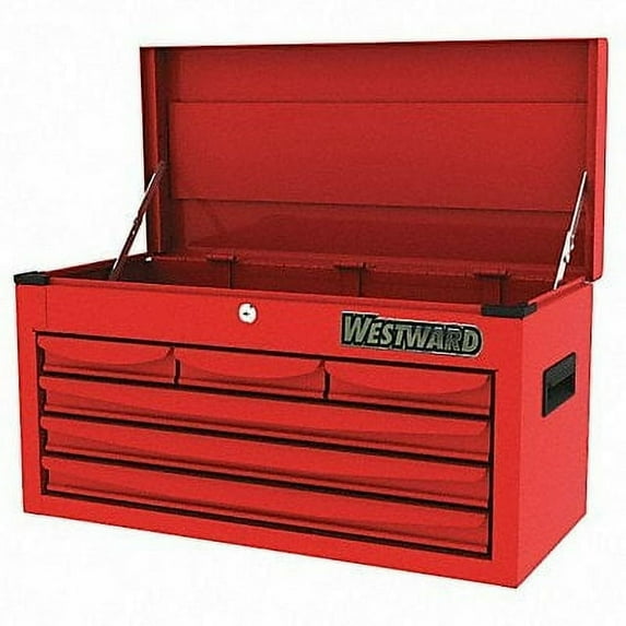 Westward Light Duty Tool Box Case, Powder Coated Red Top Chest 48RJ70 ...