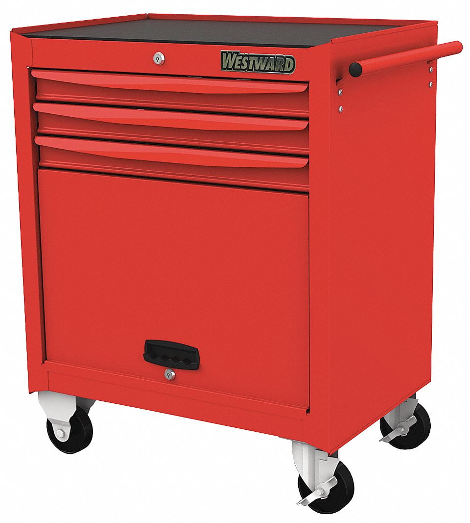 Westward Mobile Rolling Tool Cabinet, Light Duty Storage Chest with ...