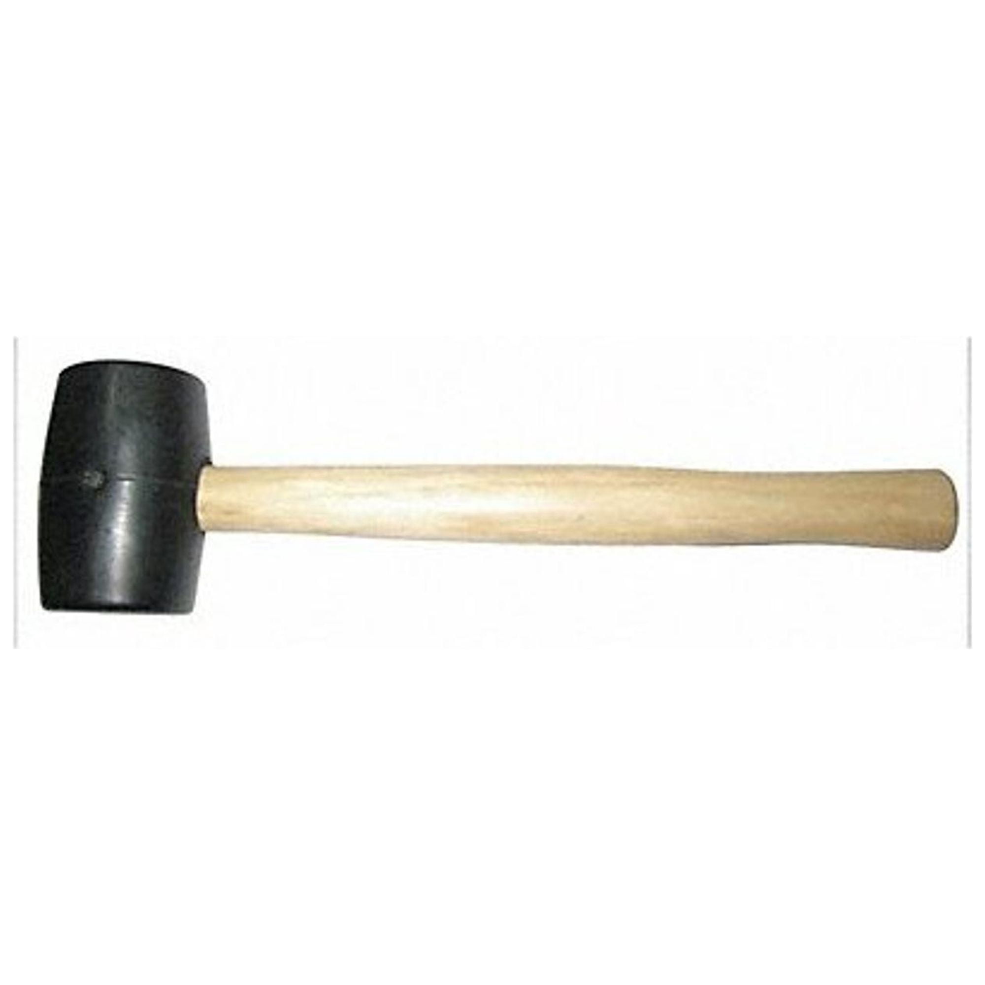 Westward 2 lb Rubber Mallet, 3 1/2 in Face Dia., 13 3/8 in L Wood ...