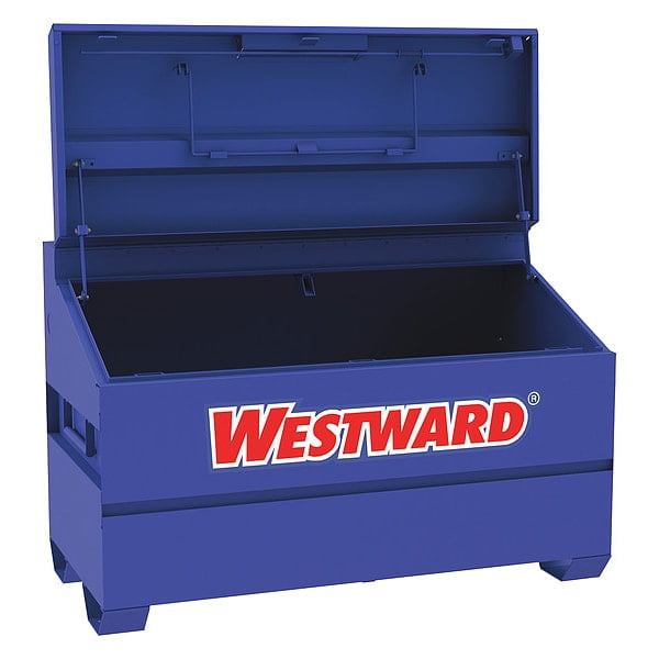 Westward Slope-Lid Jobsite Box, Blue, 60 in W x 30 in D x 40 in H ...