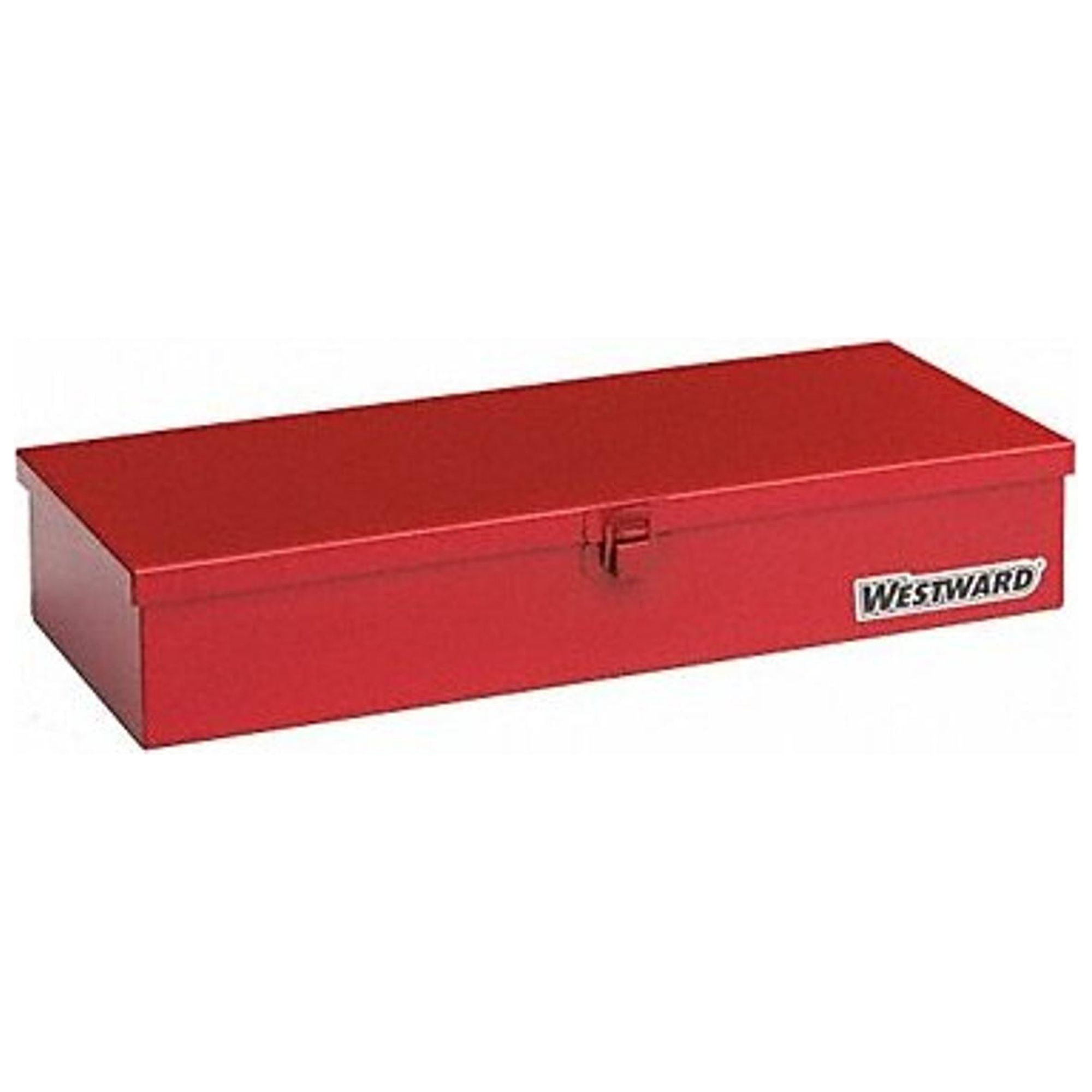 Westward WESTWARD Tool Box, Steel, Red, 14 in W x 6-1/2 in D x 2-1/2 in ...
