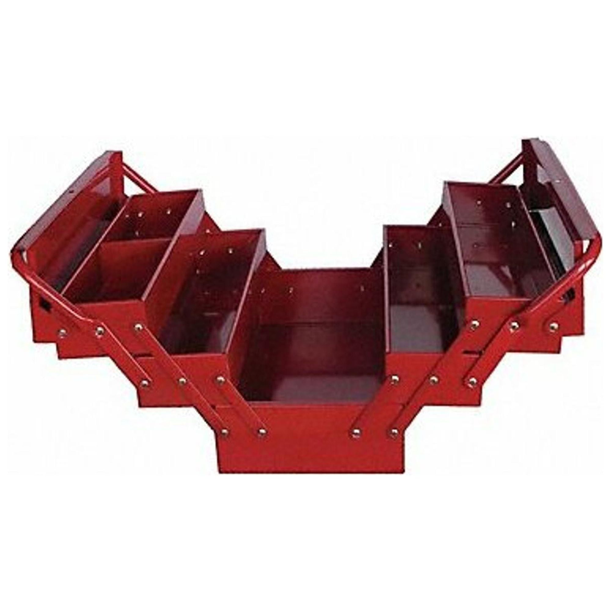WESTWARD Steel Tool Box, 17 in, Red, Padlockable, Powder Coated, No ...