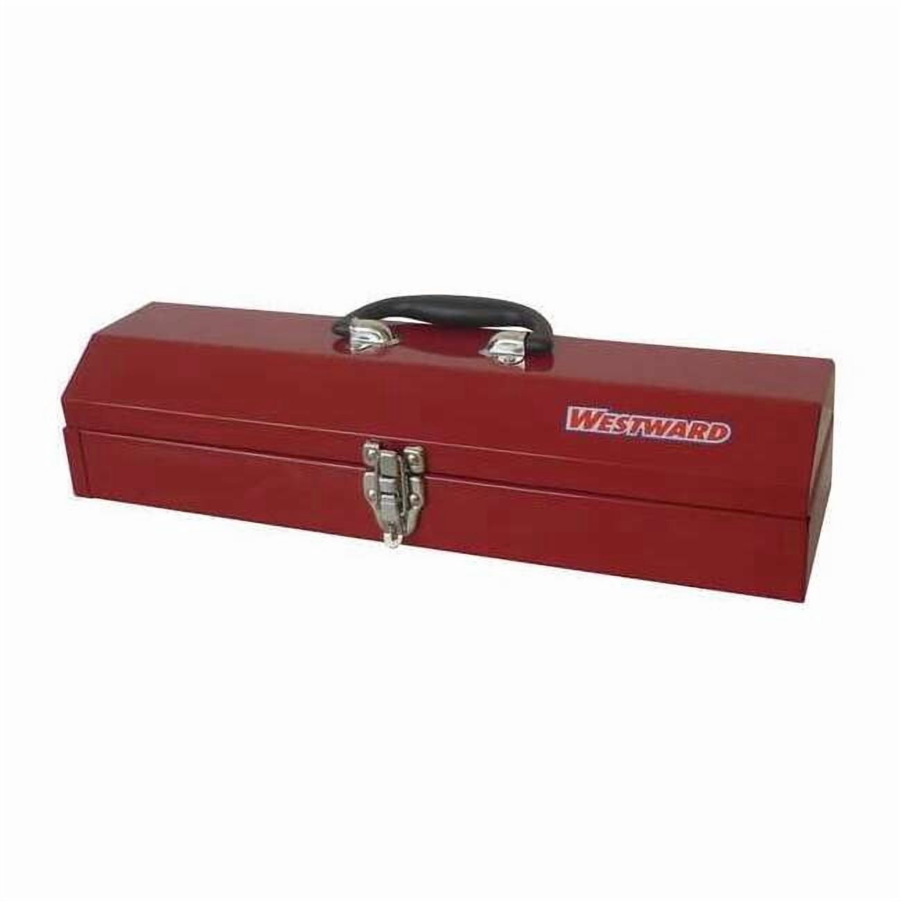 Westward WESTWARD Tool Box, Steel, Red, 19 in W x 6 in D x 4 in H ...