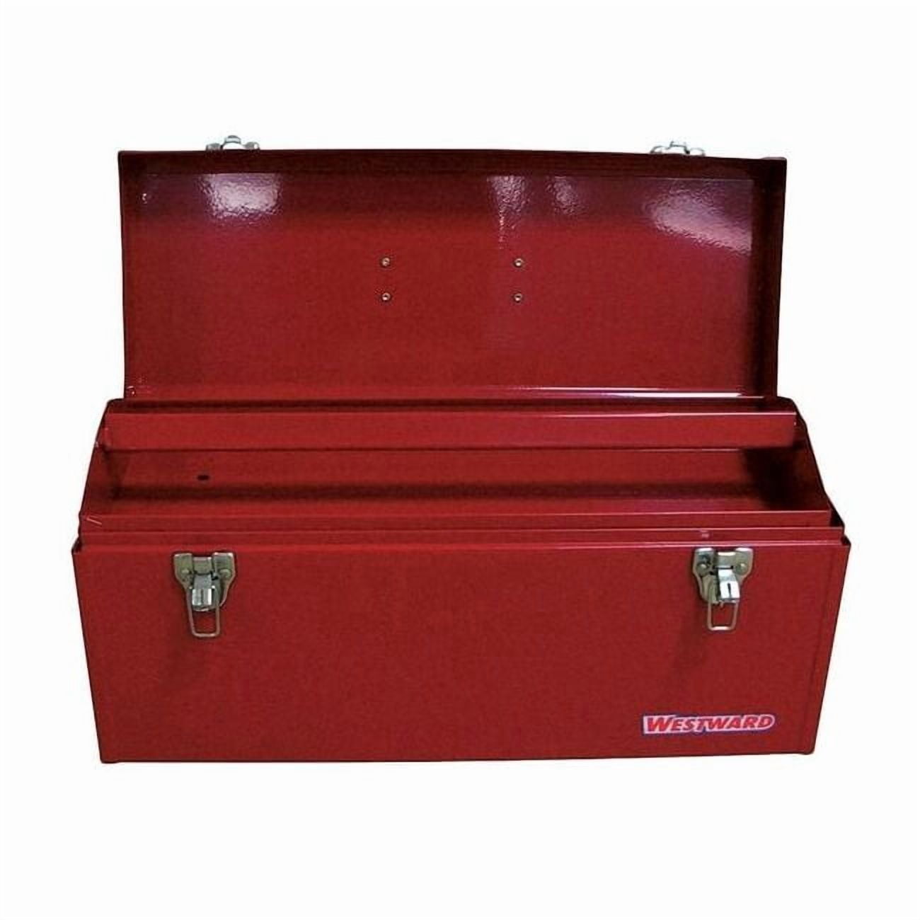 Westward WESTWARD Tool Box, Steel, Red, 20 in W x 8 in D x 9 in H ...