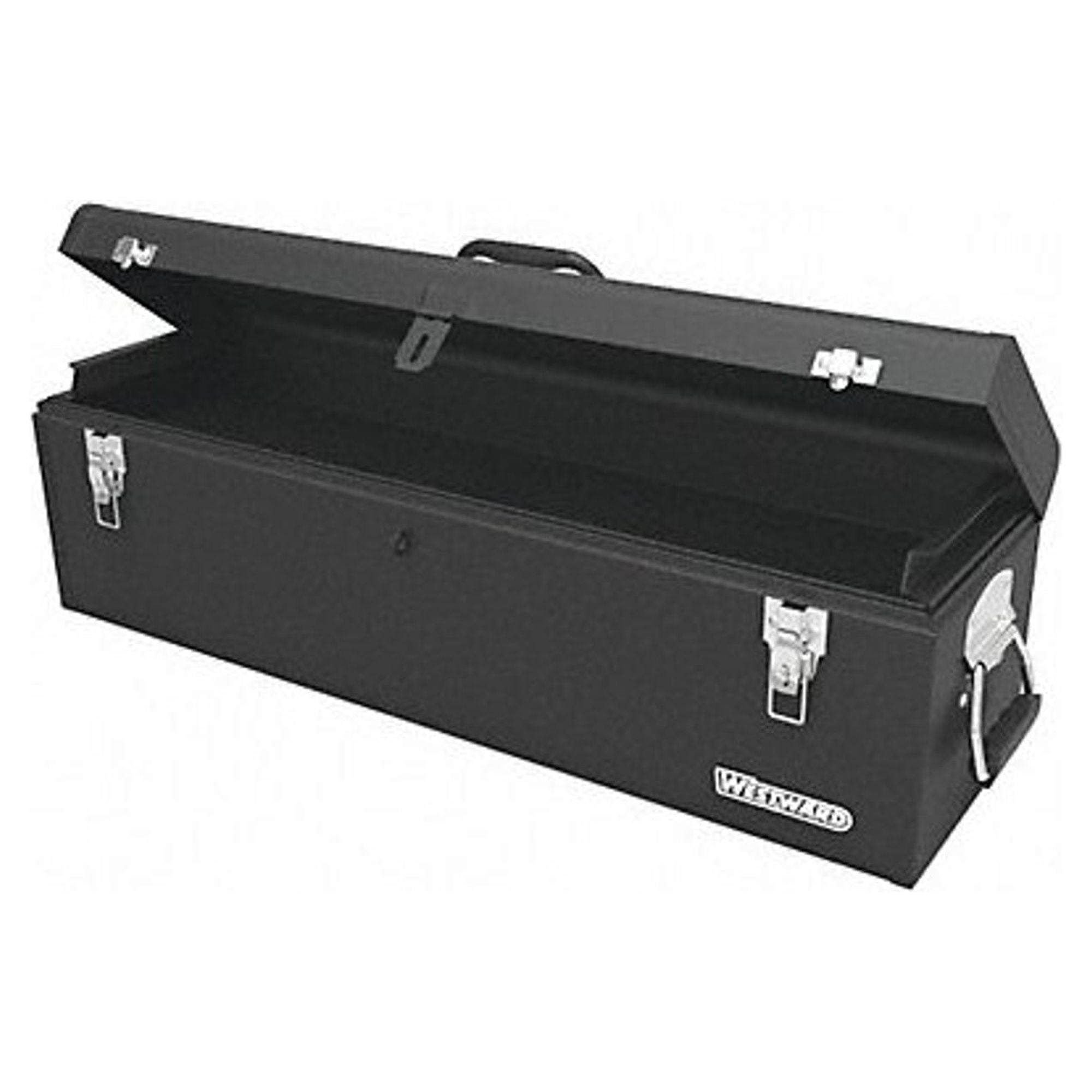 Westward Steel Tool Box, 30 in Width, 7 in Depth, 9 in Height, Black ...