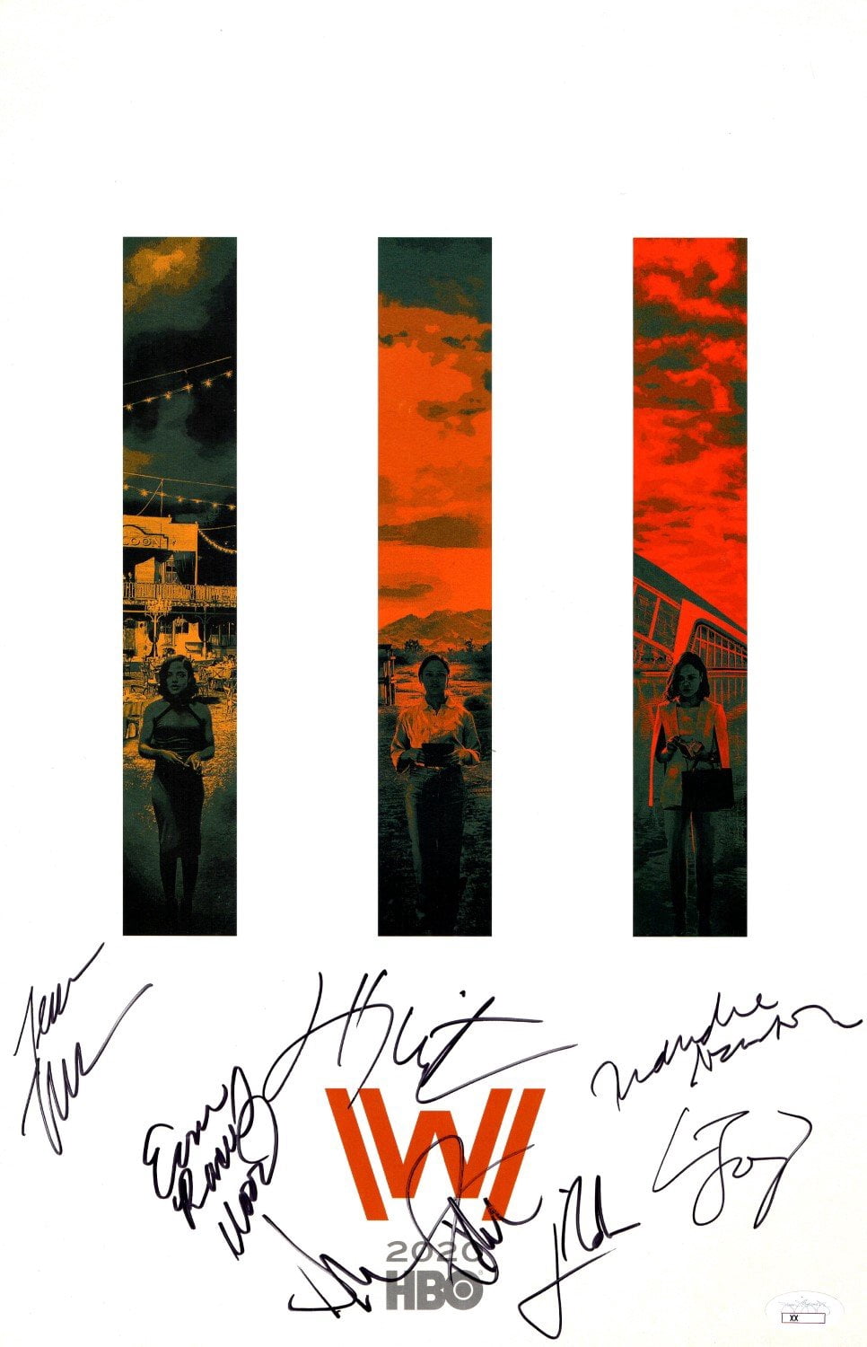 Westworld Cast Signed Autograph 11X17 Poster 8 Autos Wood Aaron Paul ...