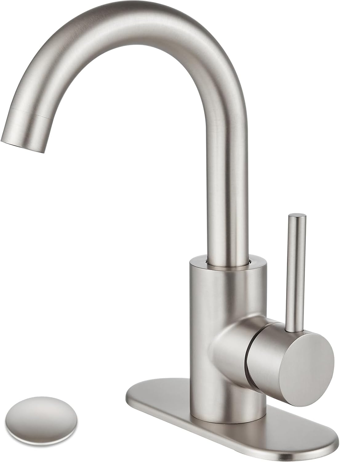 Wet Bar Sink Faucet,Single Handle Bathroom Kitchen Faucet 1 Hole Swivel ...