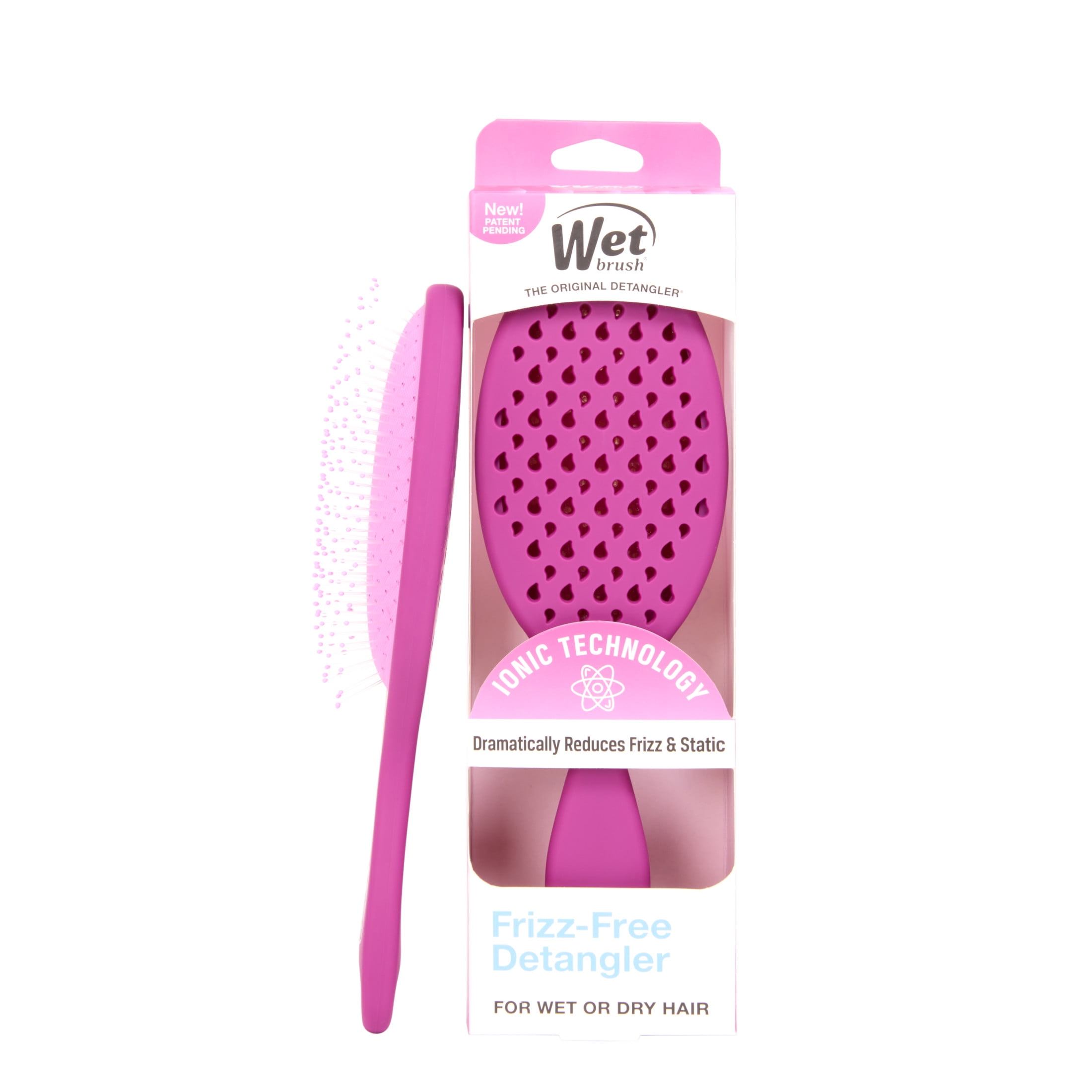 Wet Brush Frizz-Free Detangler Hair Brush with Ionic Technology, Purple ...