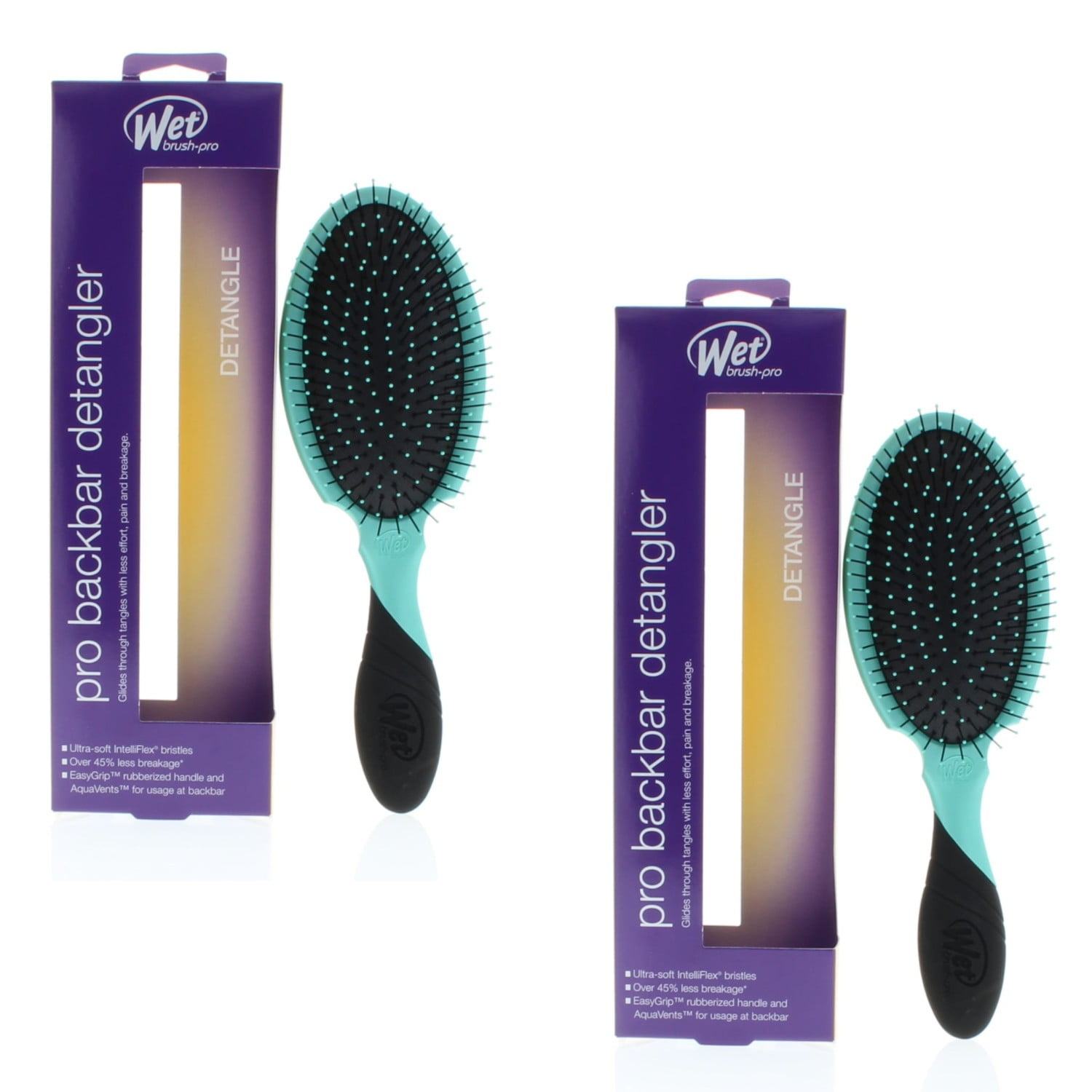 Wet Brush Pro Backbar Detangler Purist Blue Model# BWP830GXBLNW (2 Pack ...