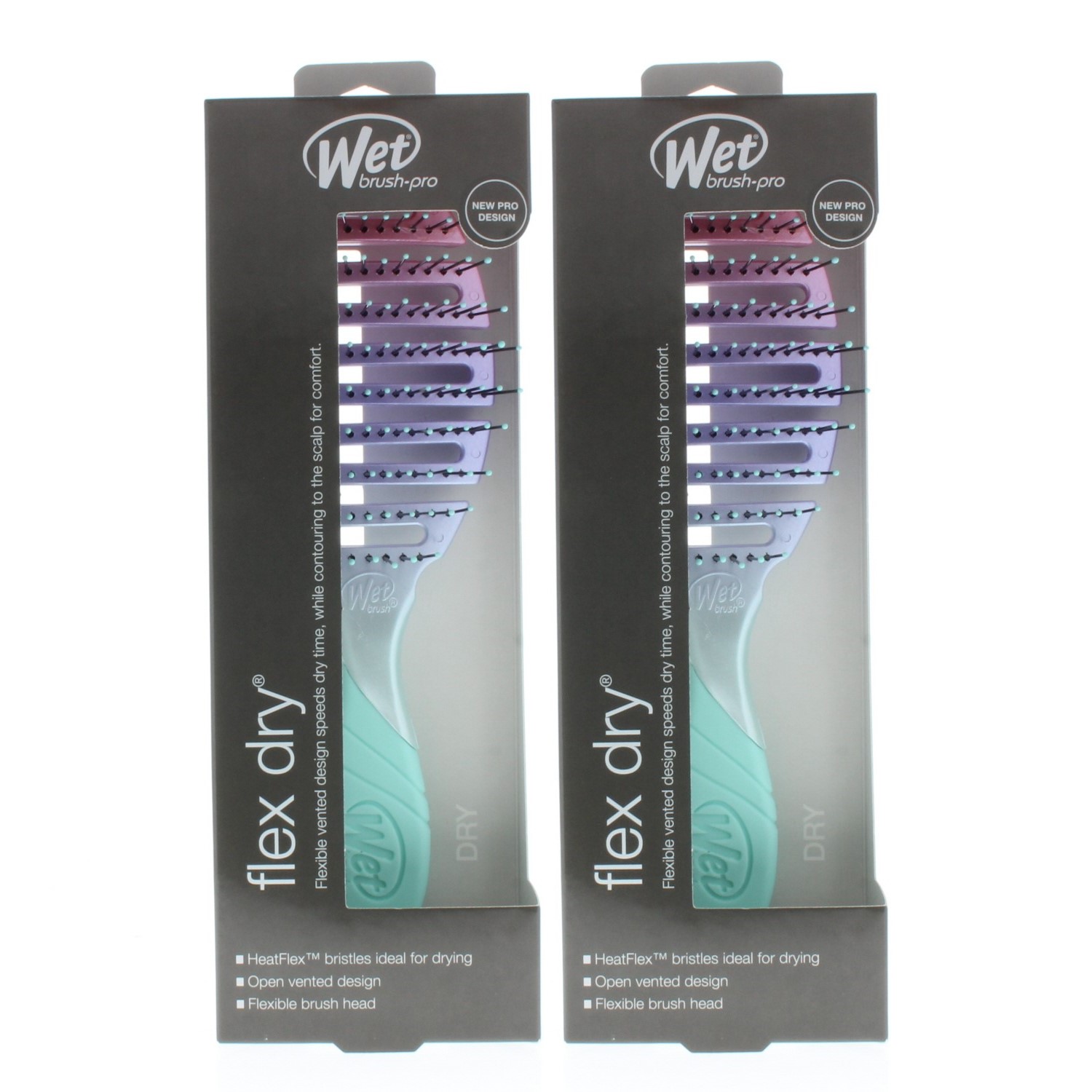 Wet Brush Pro Flex Dry Ombre Millennial Ombre Model# BWP800FLEXMO (2 Pack) - Walmart.com