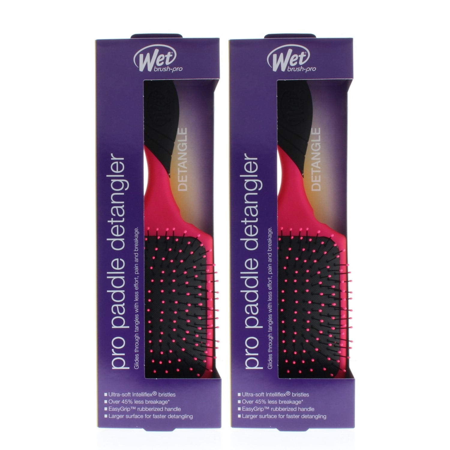 Wet Brush Pro Paddle Detangler Pink Model# BWP831PINKNW (2 Pack ...