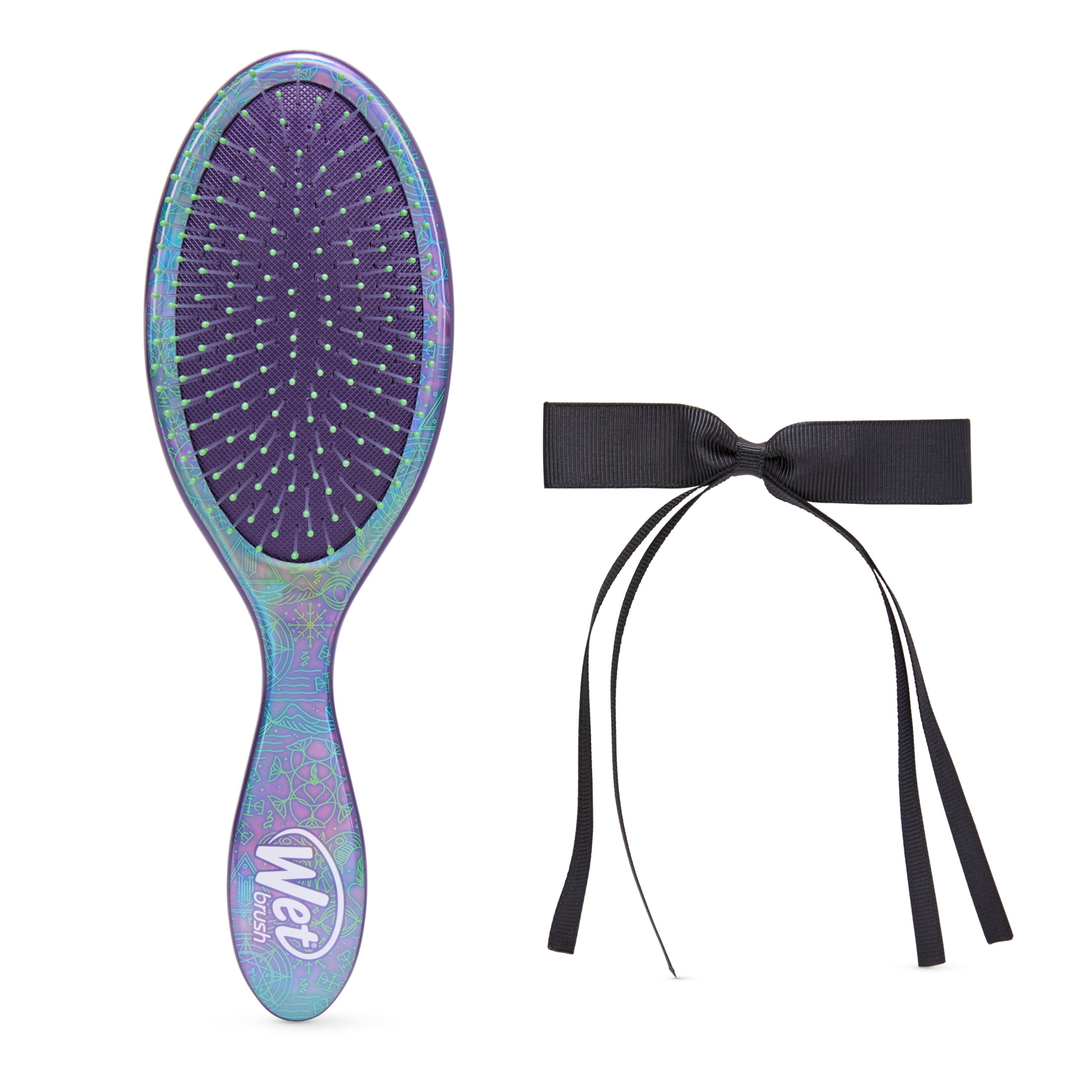 Wet Brush Wickedly Beautiful Original Detangler Hair Brush & Satin Bow ...