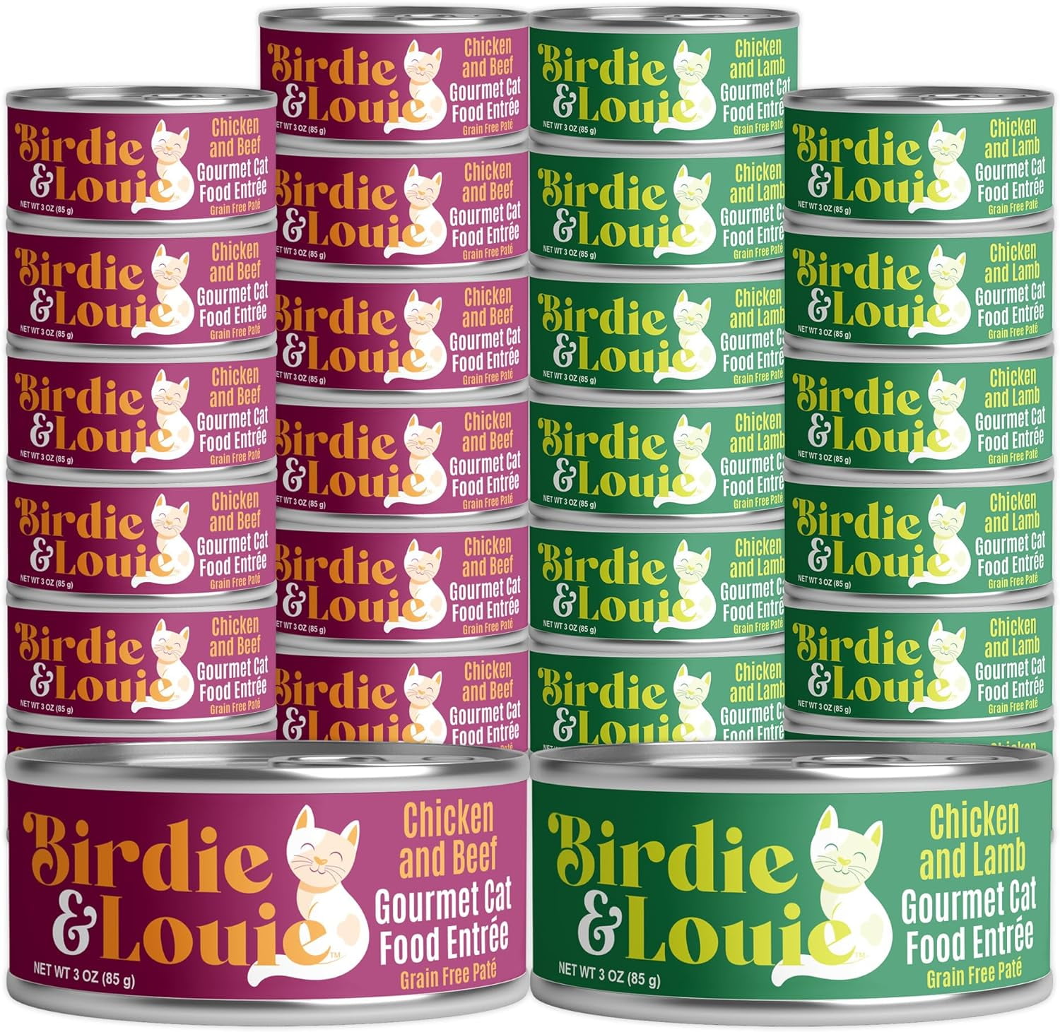 Wet Cat Food Variety Pack Chicken Pate | Chicken And Beef Pate 12 Cans ...